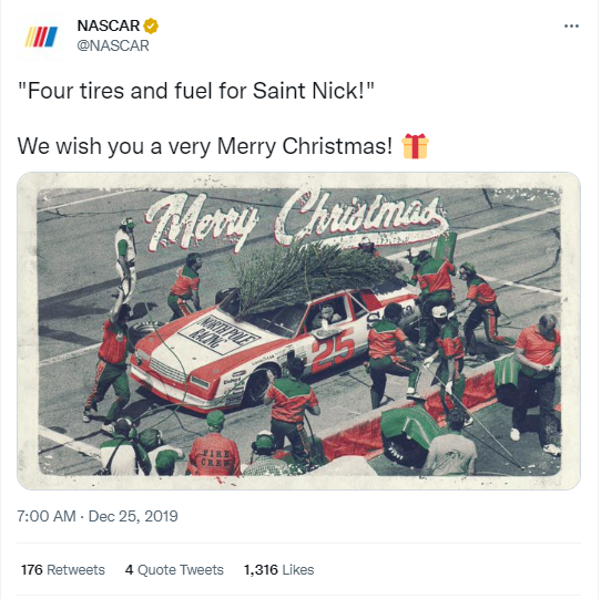 NASCAR Fans React To "Happy Holidays" Message, Tell Them It's "Merry ...