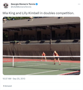 Georgia Tennis Mourns the Loss of Former Star Lilly Kimbell